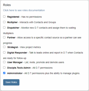 Roles - Introduction - Disciple.Tools
