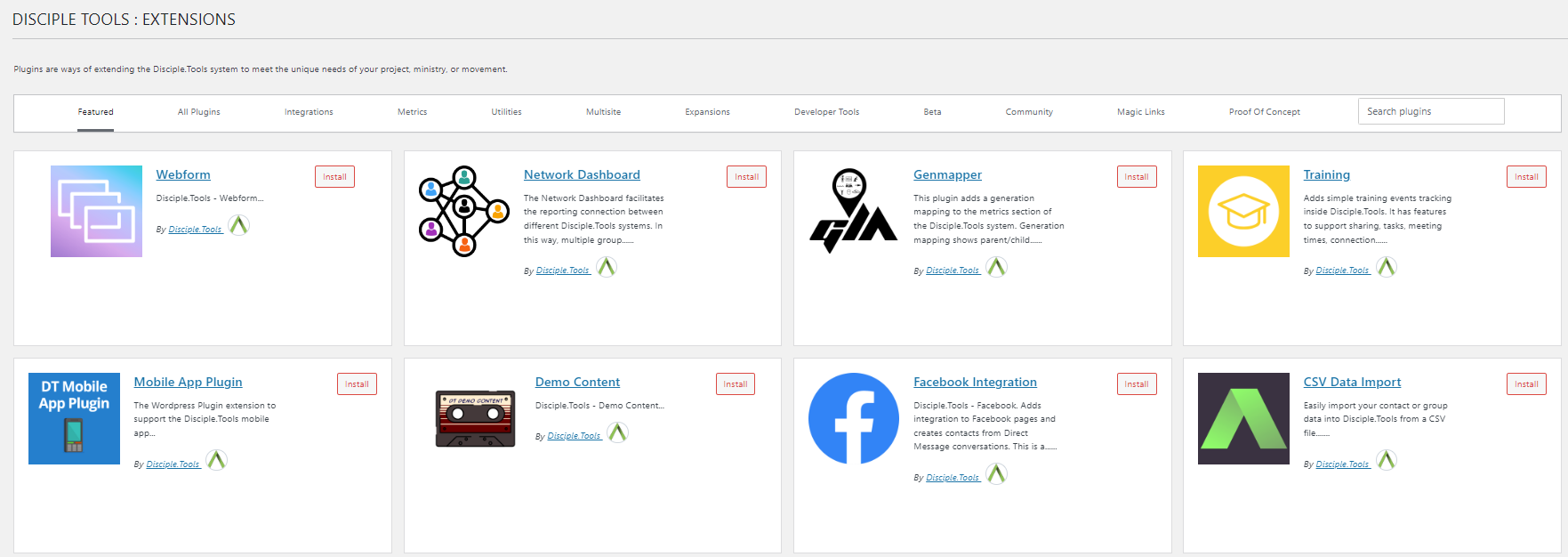 Extensions - Disciple.Tools